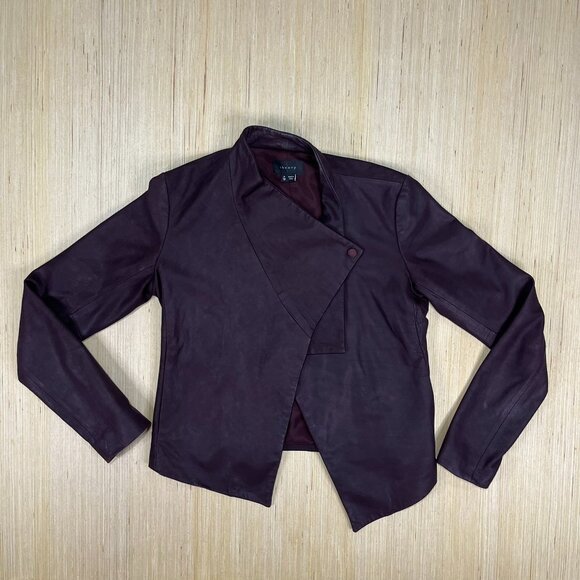 Theory | Jackets & Coats | Theory Kenza Draped Lamb Leather Jacket ...